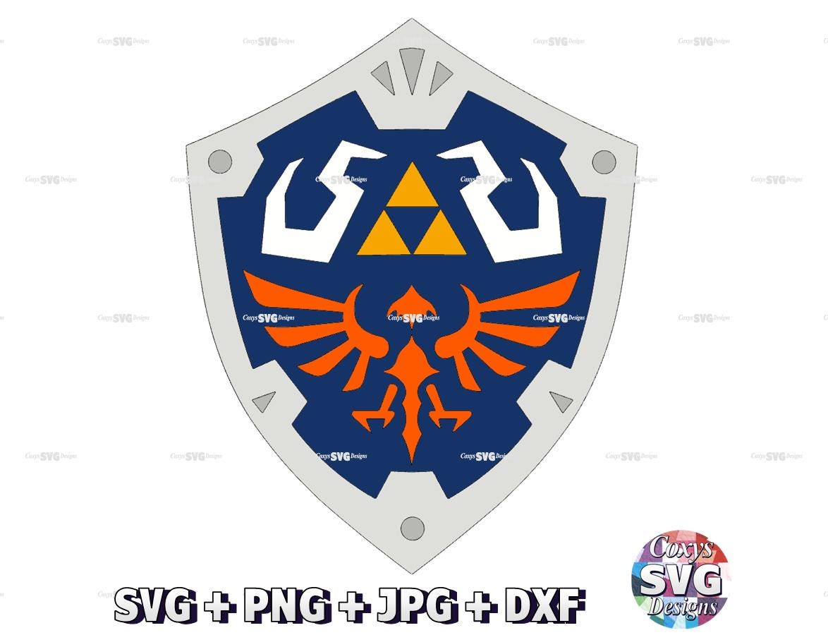 Zelda Hyrule Shield Inspired SVG Instant Digital Download File Vector ...