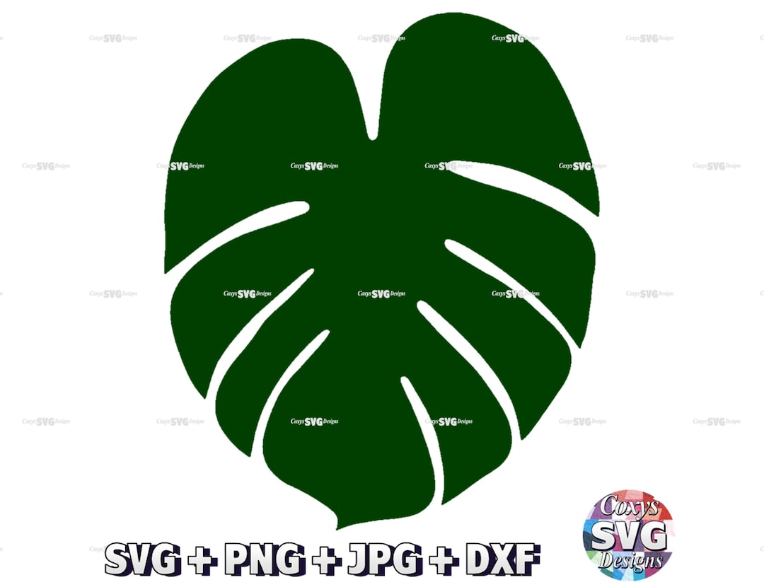Jungle Leaf SVG Instant Digital Download File Vector Graphic PNG JPG Dxf Cricut Silhouette Cameo ...