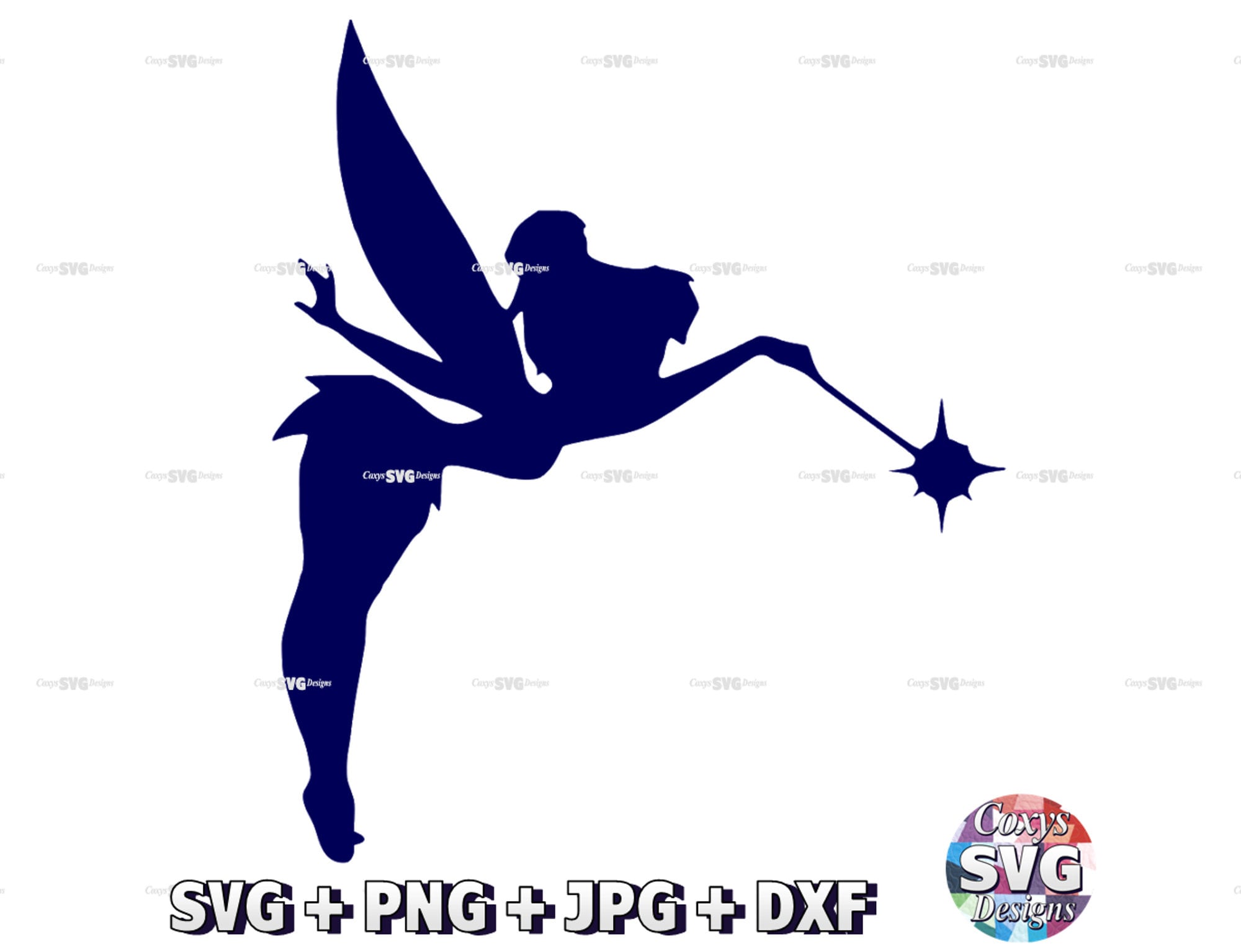 Tinkerbell SVG Instant Digital Download File Vector Graphic PNG JPG Dxf ...