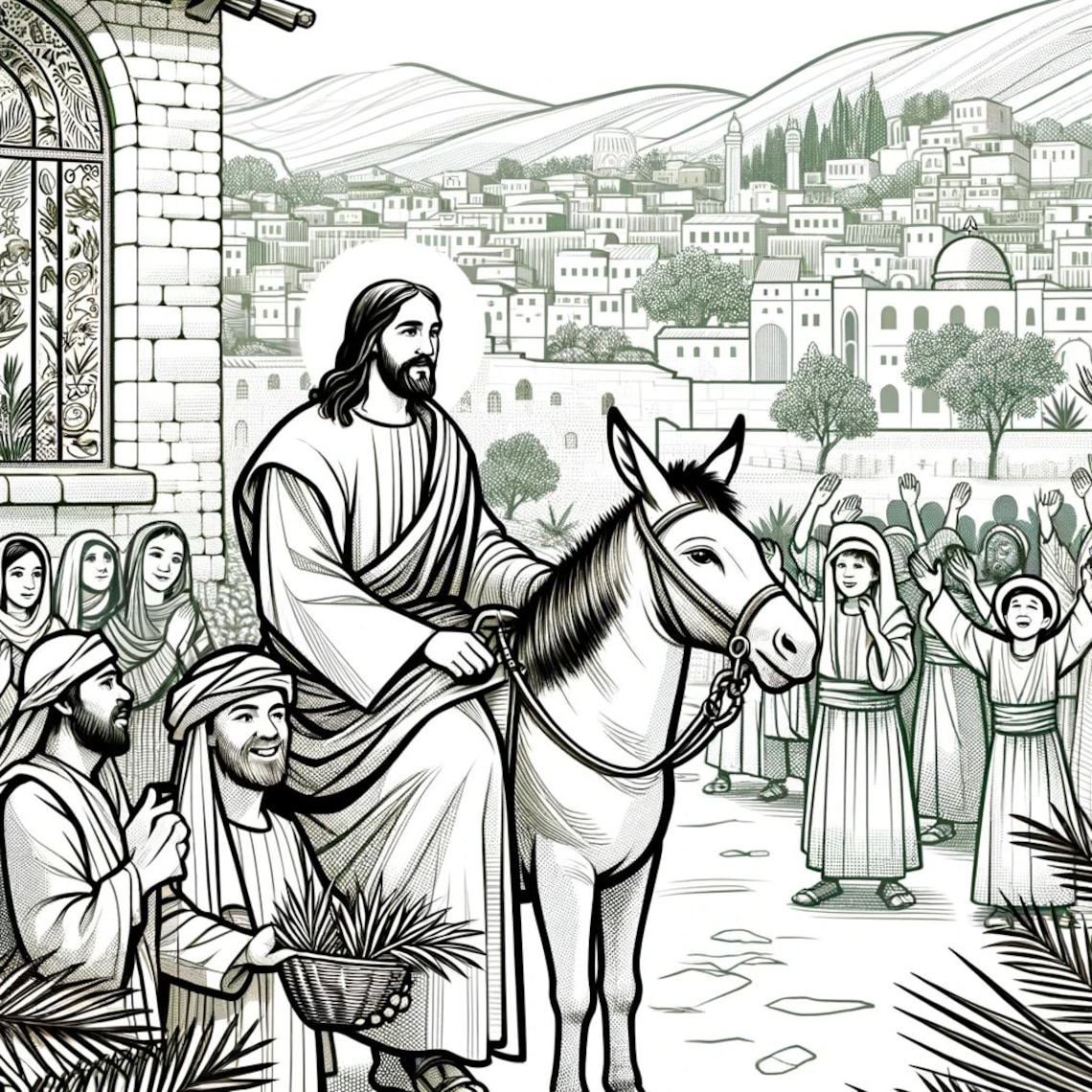 Holy Week Coloring Activities for Children With Scripture Verses - Etsy