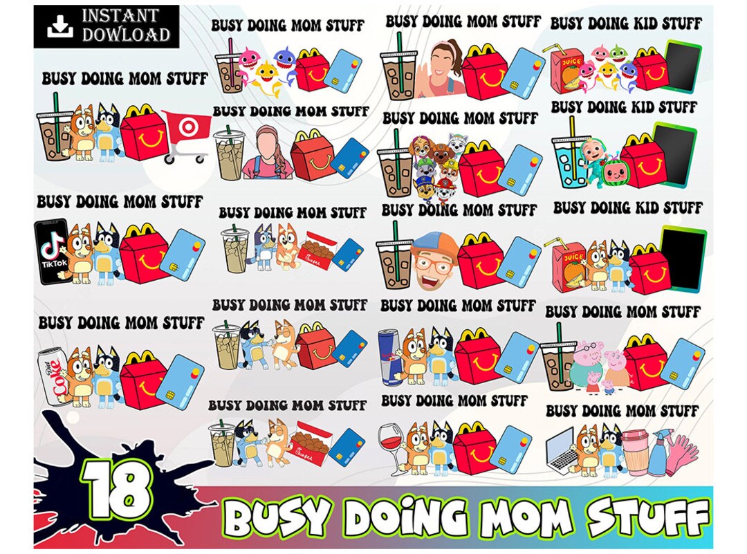 18 Busy Doing Mom Stuff SVG, Mama Svg, Mother's Day Svg, Vacay Mode Svg ...