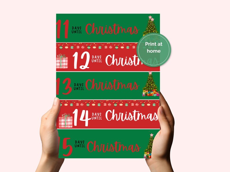 Christmas Countdown Chain: Printable Family Activity (PDF) - Etsy