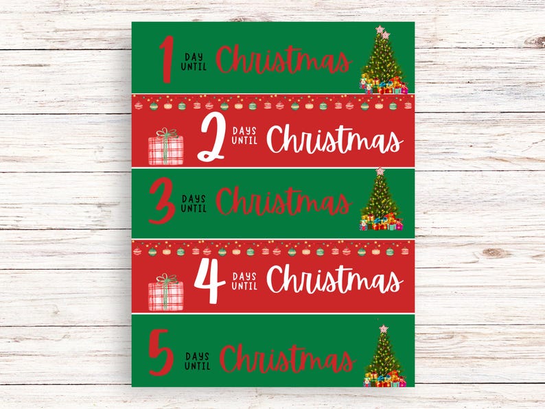Christmas Countdown Chain: Printable Family Activity (PDF) - Etsy