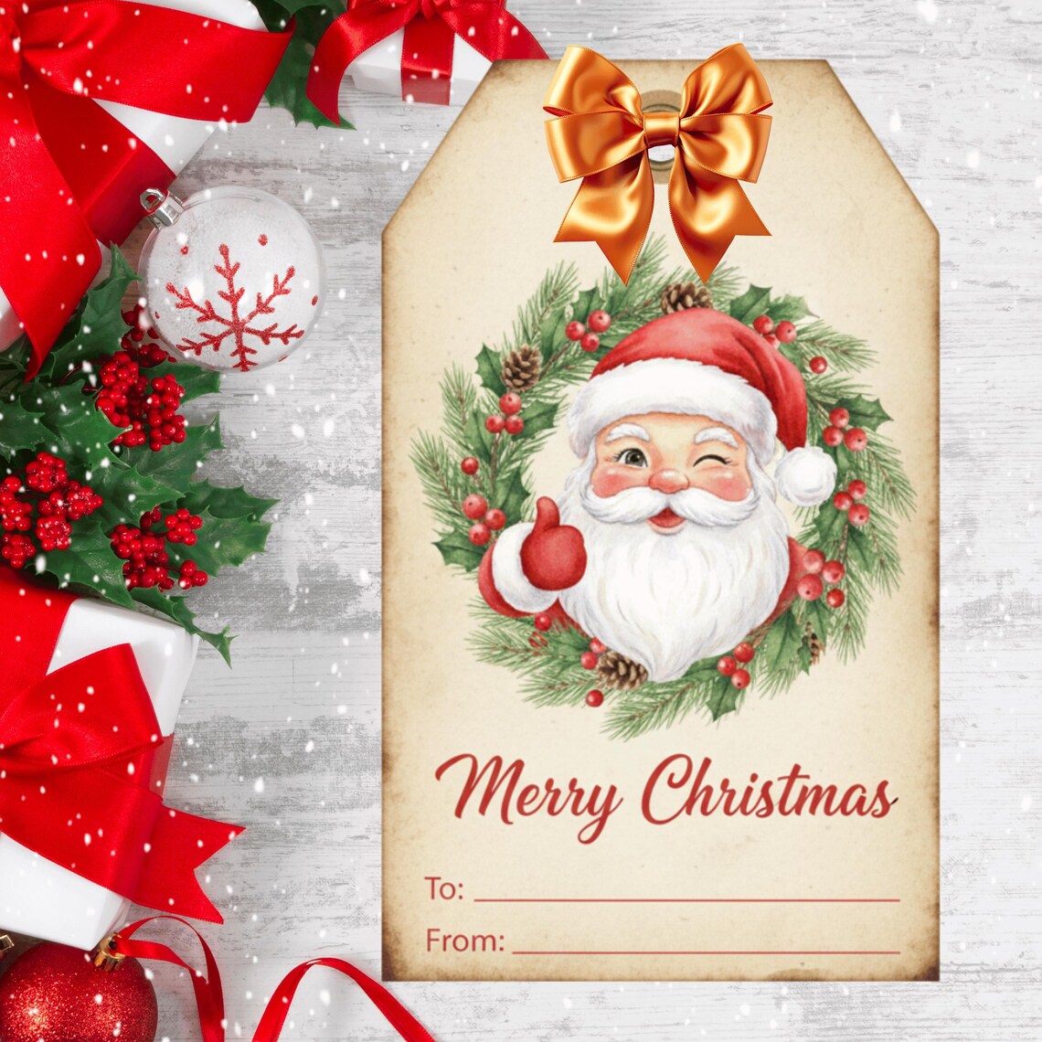 Christmas Gift Tags Bundle: 20 Printable Holiday Labels (digital ...
