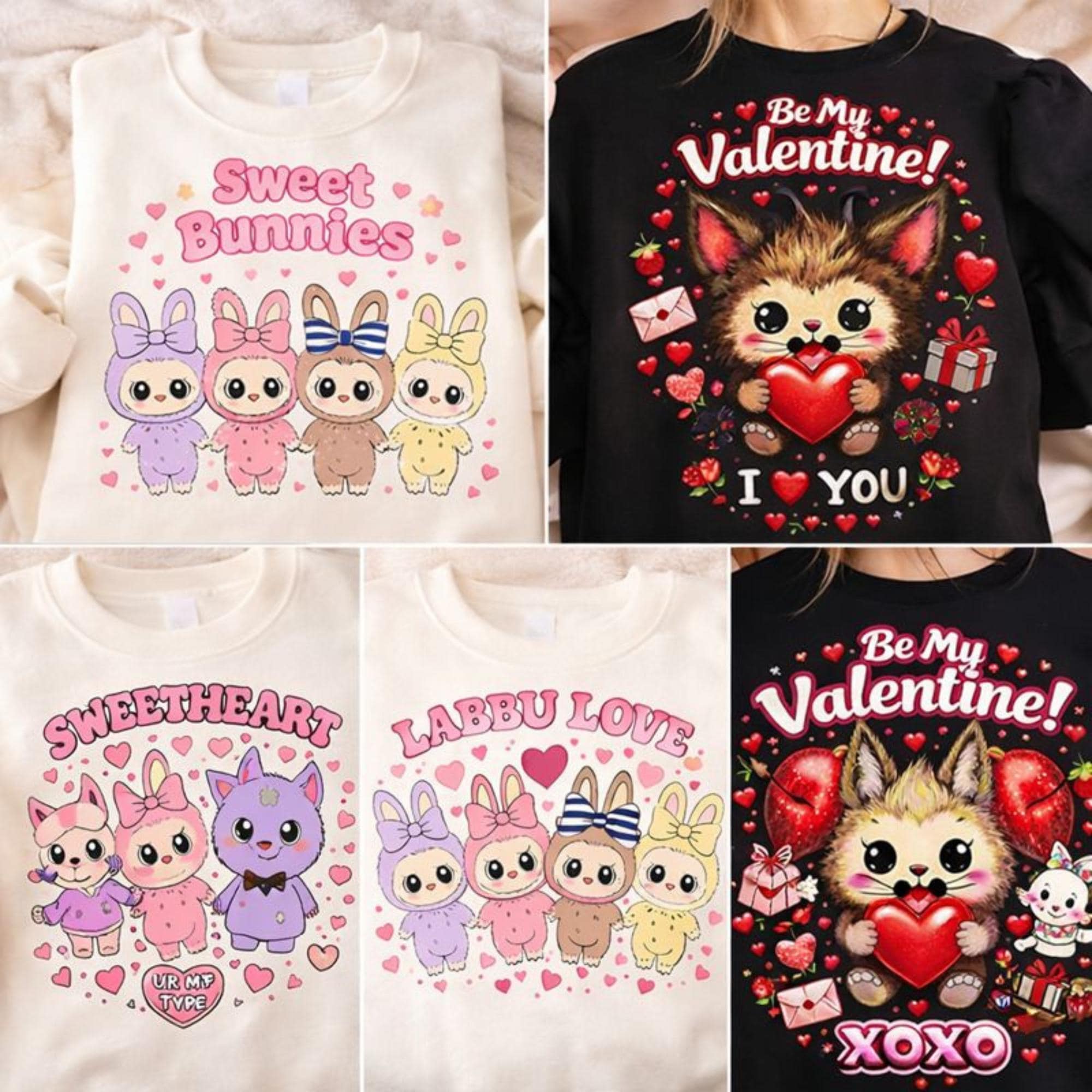 Labubu Clipart Png, Labubu Valentines Day Gift, Cute Sticker Pack ...