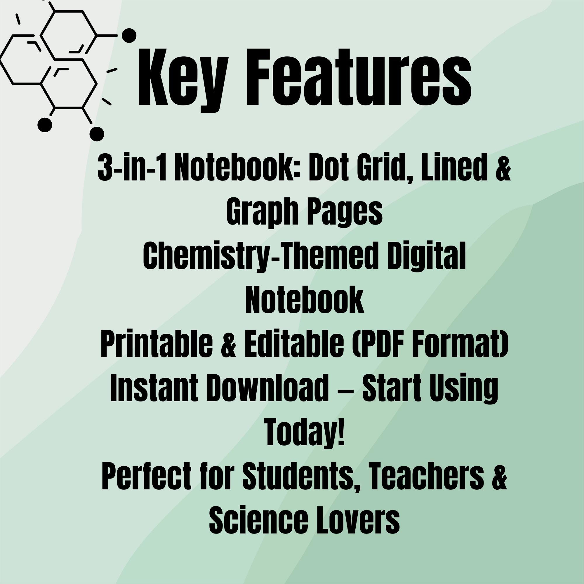 Organic Chemistry Digital Notebook | Printable Science Study Notebook ...