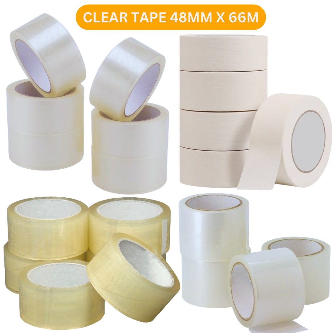Strong Clear Tape Parcel Packing Packaging Tape Sealing 48mm X 66M - Etsy