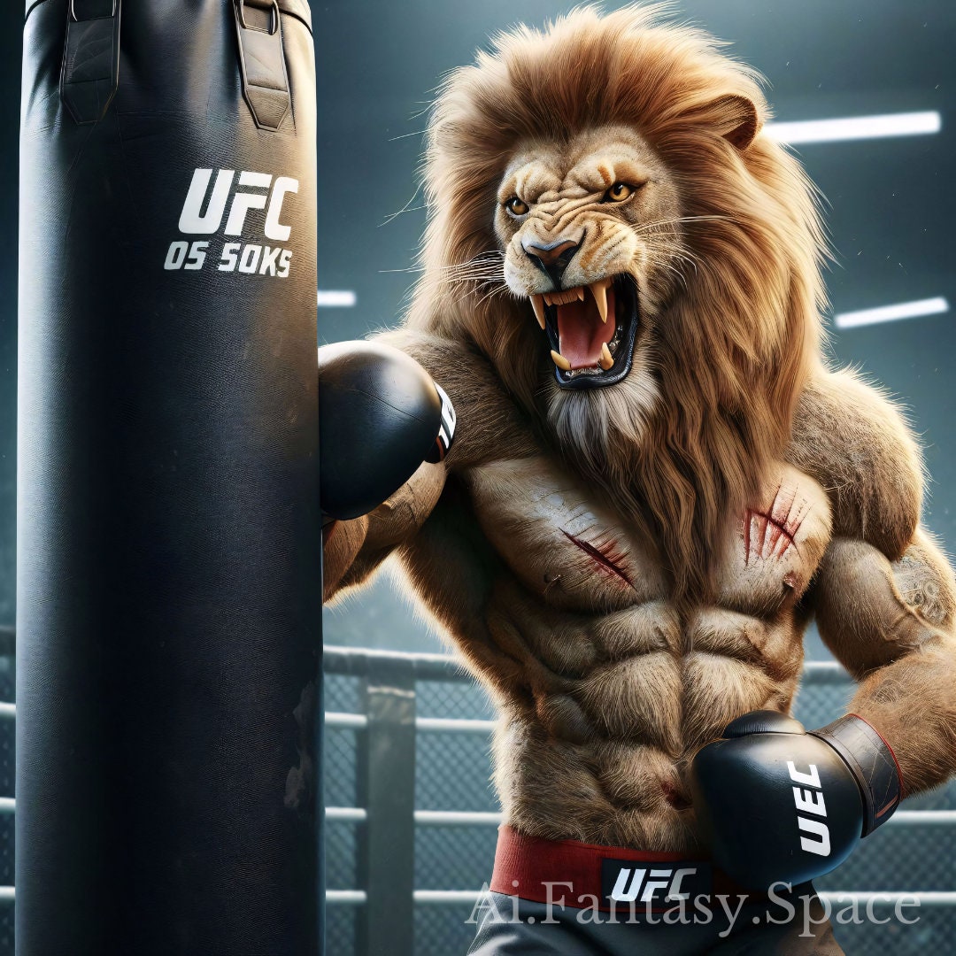 Portrait of Lion Like Boxer Wallpaper JPG Digital Prints High Quality ...