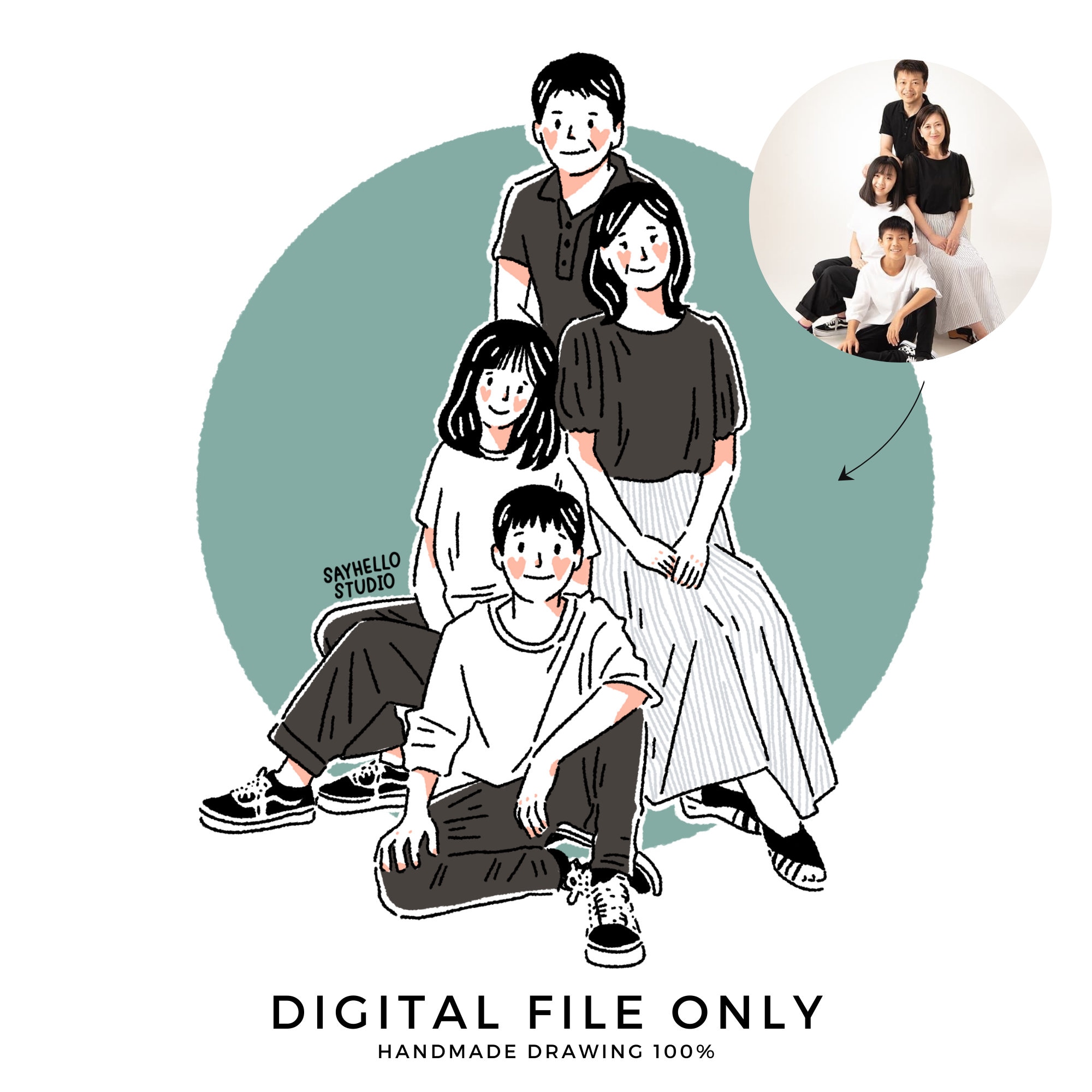 Minimal Custom Portrait From Photo - Personalized Artistic Couple Gift ...