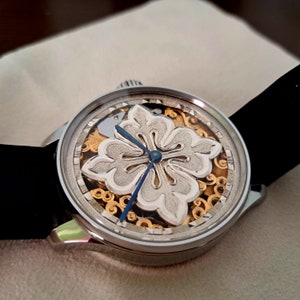 Mechanical Watches. Wrist Watch. Skeleton. Handmade Gold Plated Watch ...
