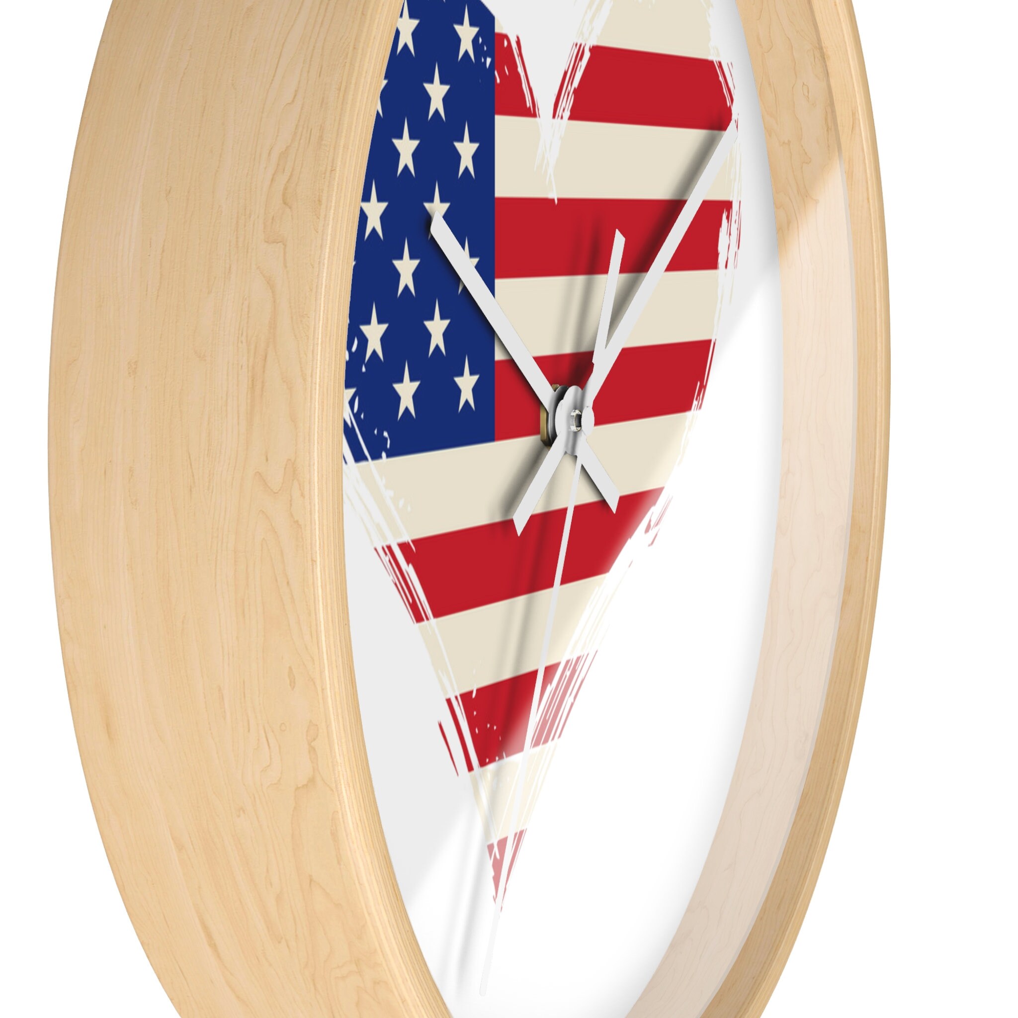 United States Flag Wall Clock, American Flag Wall Clock, US Flag Home ...