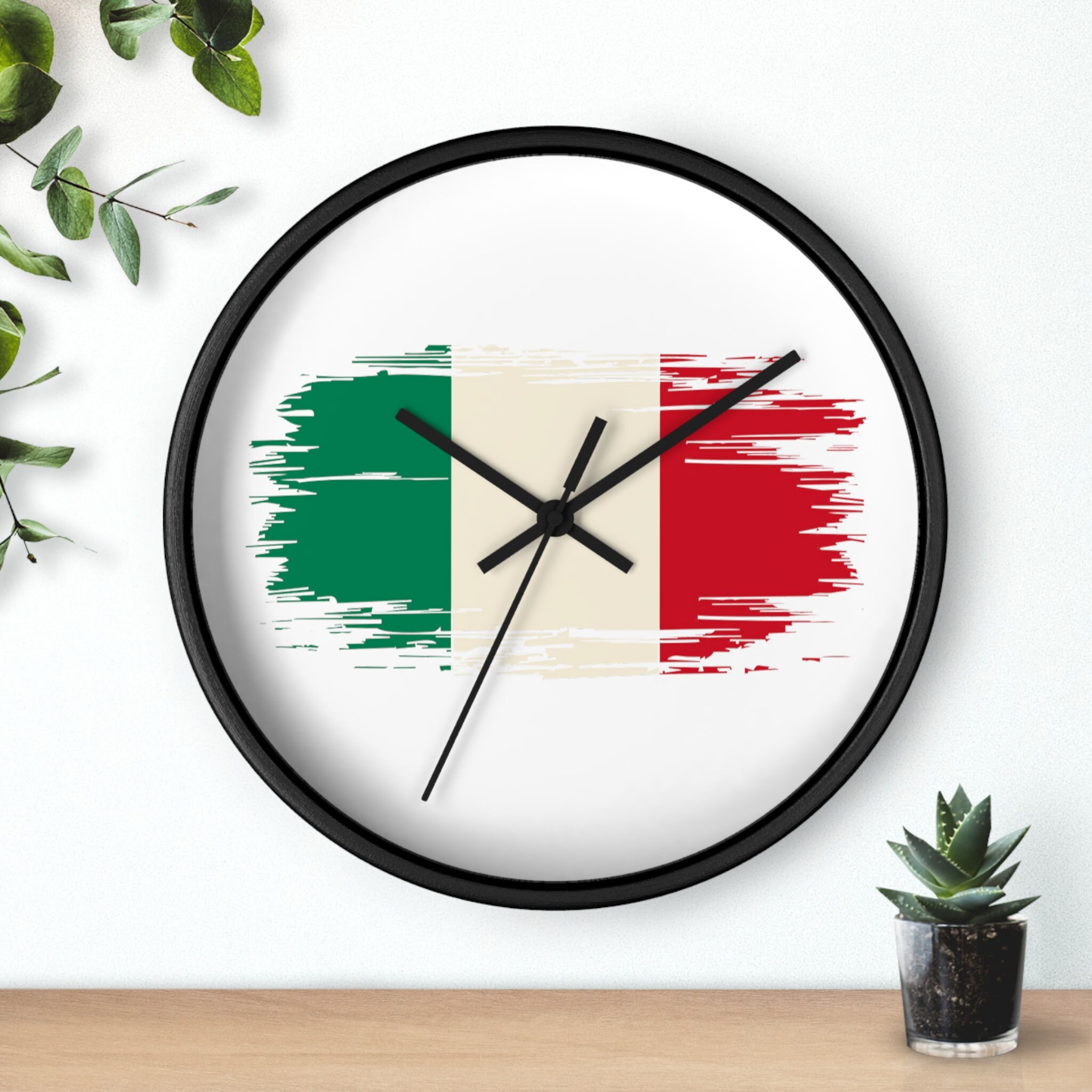 Italy Flag Wall Clock, Italia Flag Wall Clock, Italian Flag Home Decor ...