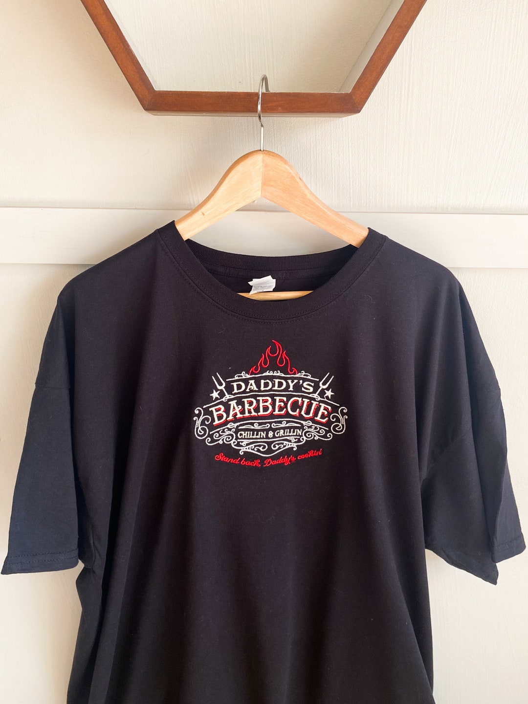 Embroidered Goth Dad T-shirt: Daddy's Barbecue Graphic Tee - Etsy