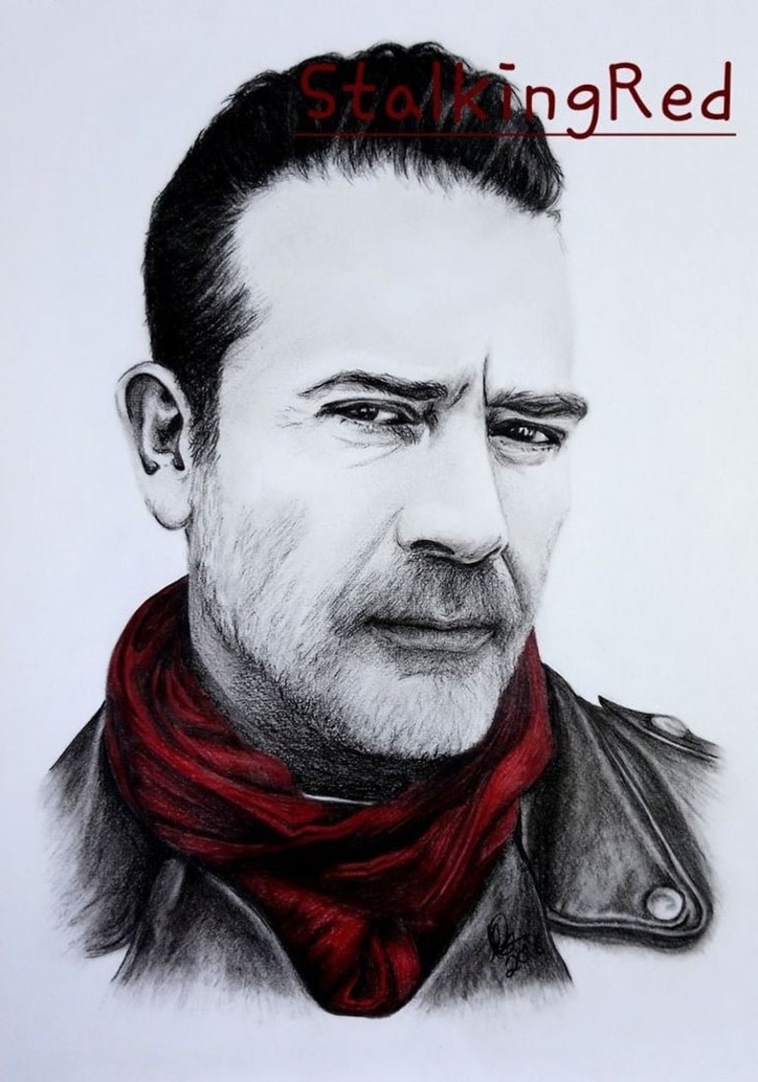 Negan Fan Art. A4 Print of Original Charcoal Drawing by Stalkingred ...