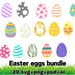 Easter Eggs Clipart, Easter PNG, Commercial Use, Digital,instant ...
