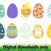 Easter Eggs Clipart, Easter PNG, Commercial Use, Digital,instant ...