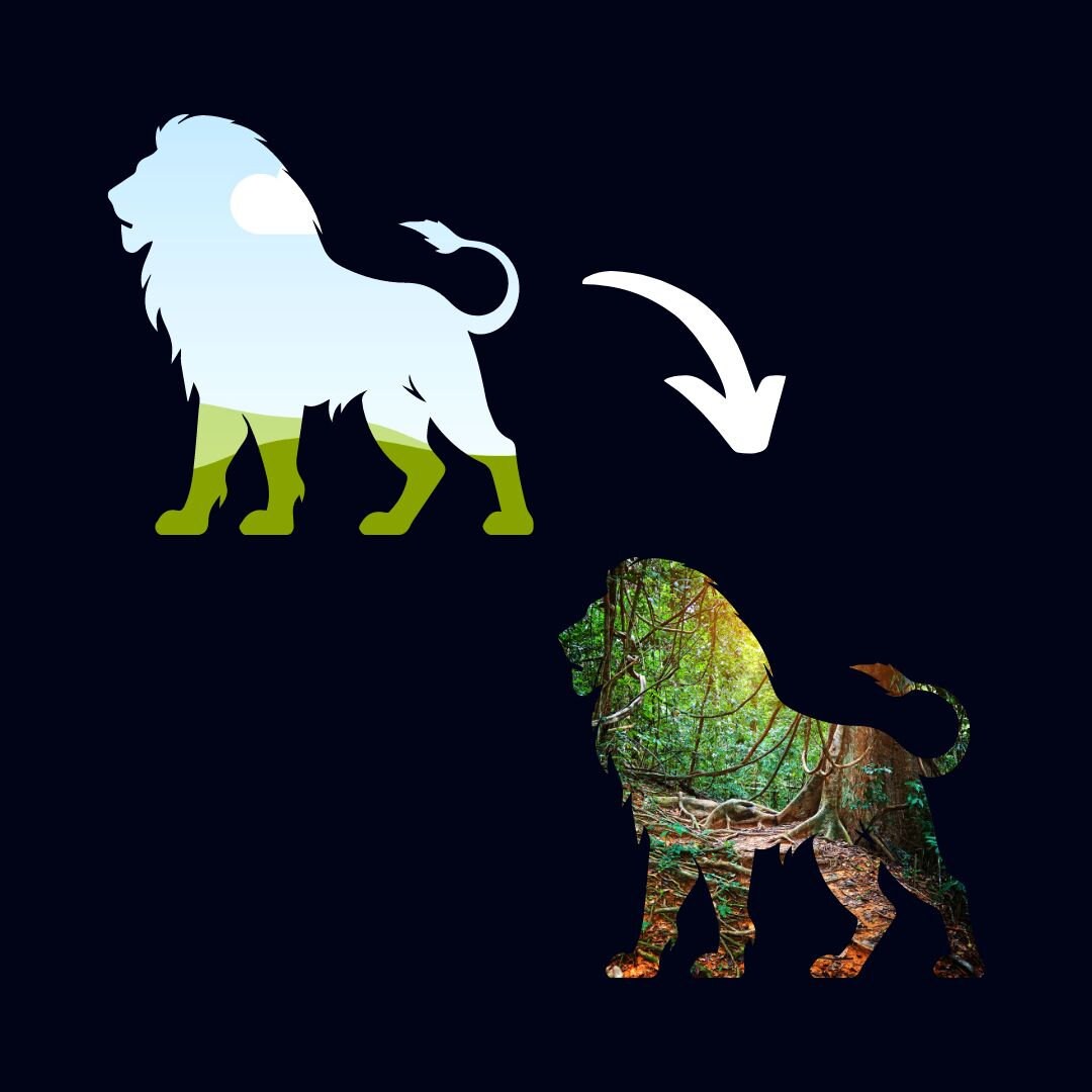 Editable Canva Frame Template Wild Animals Drag and Drop Canva Elements ...