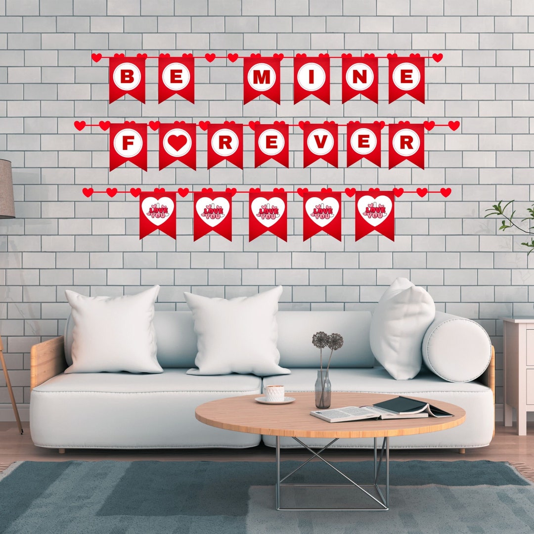 Printable Valentines Day Banner A5 Easy to Download Banner Marriage ...