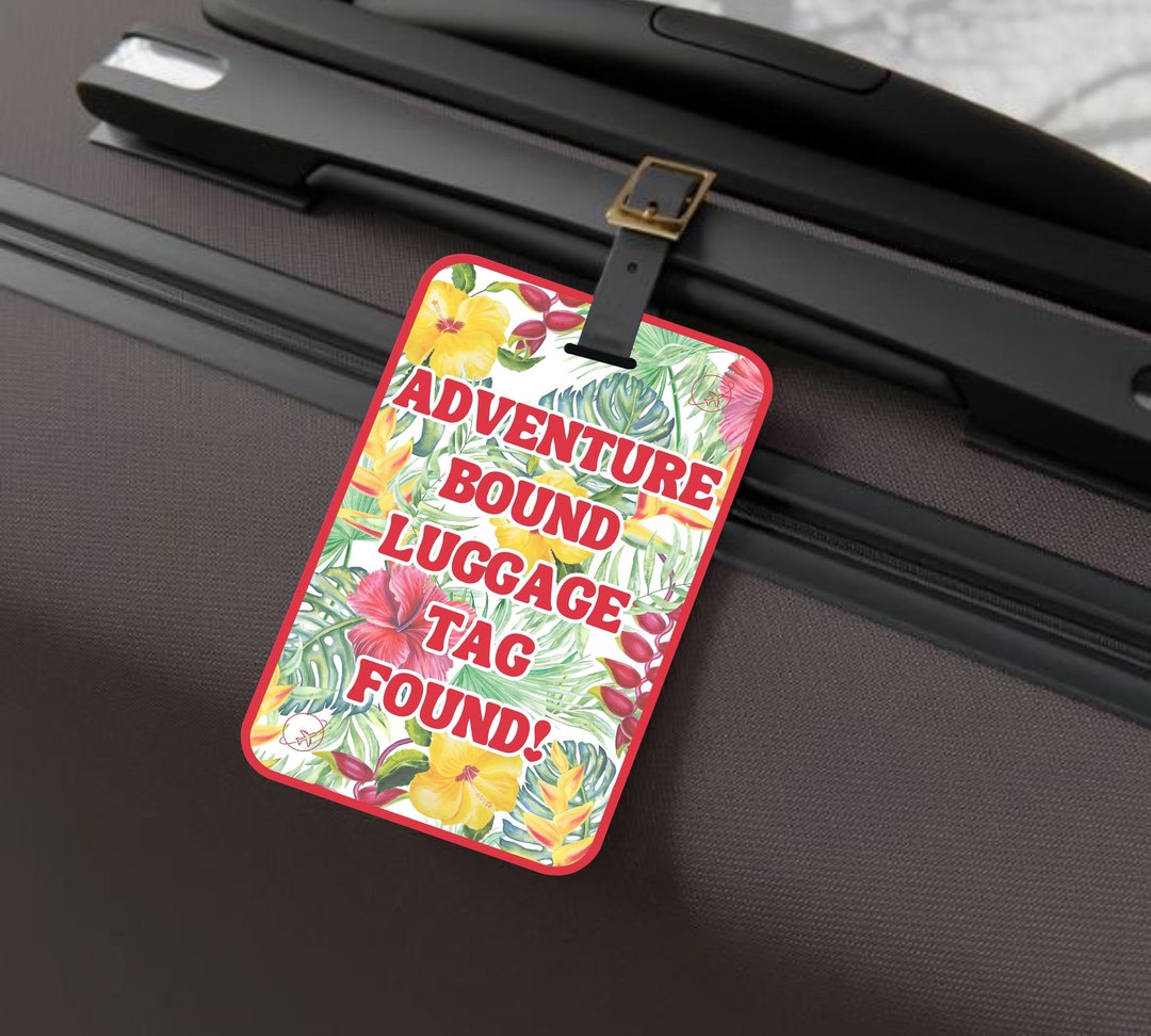 Printable Different Designs of Tropical Flowers Luggage Tags, Backpack ...