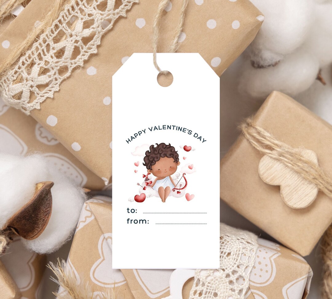 Printable Minimalist Cute Design Valentines Day Gift Tag Love Tags ...