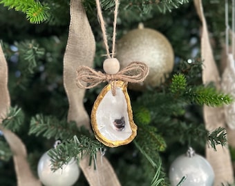 Oyster Shell Angel Ornament - Etsy