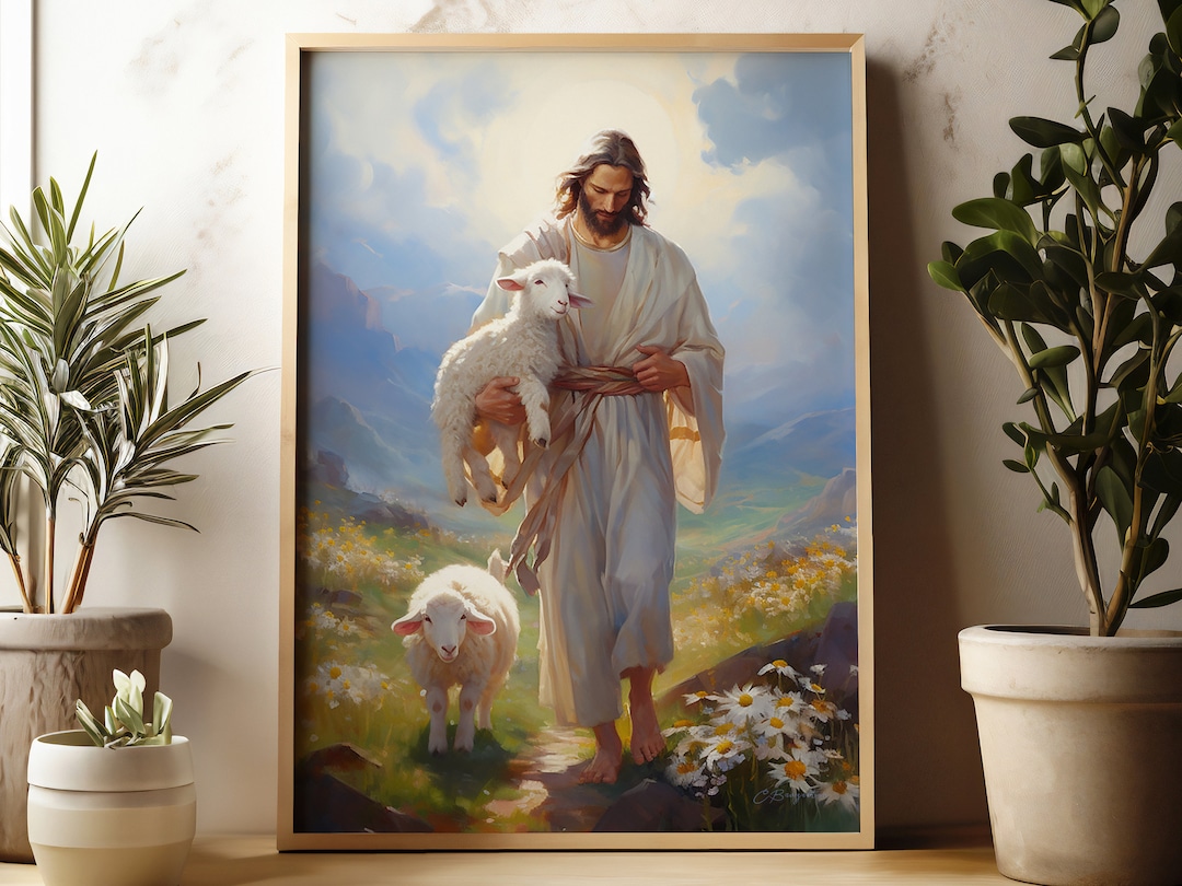 The Good Shepherd #2 | Christian Art | Bible Art | Jesus Art | Digital ...