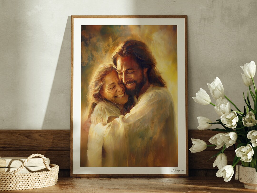 Welcome Home #2 | Handmade Fine Art Print | Jesus Christ Portrait ...