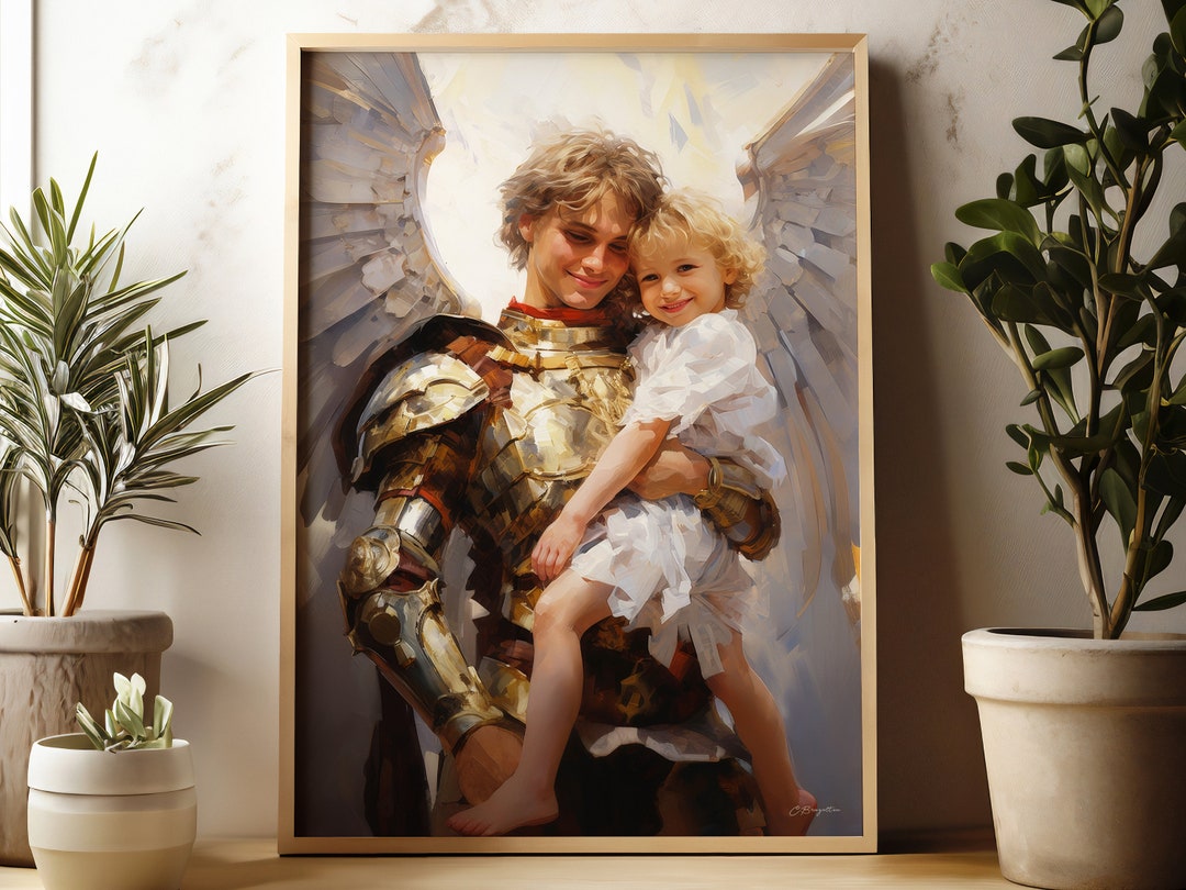 Guardian Angel | Digital Download | Angelic Wall Art | Archangel |angel ...