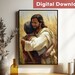 He Heard My Cry Digital Download Jesus Christ Hugging Man Bible Art ...