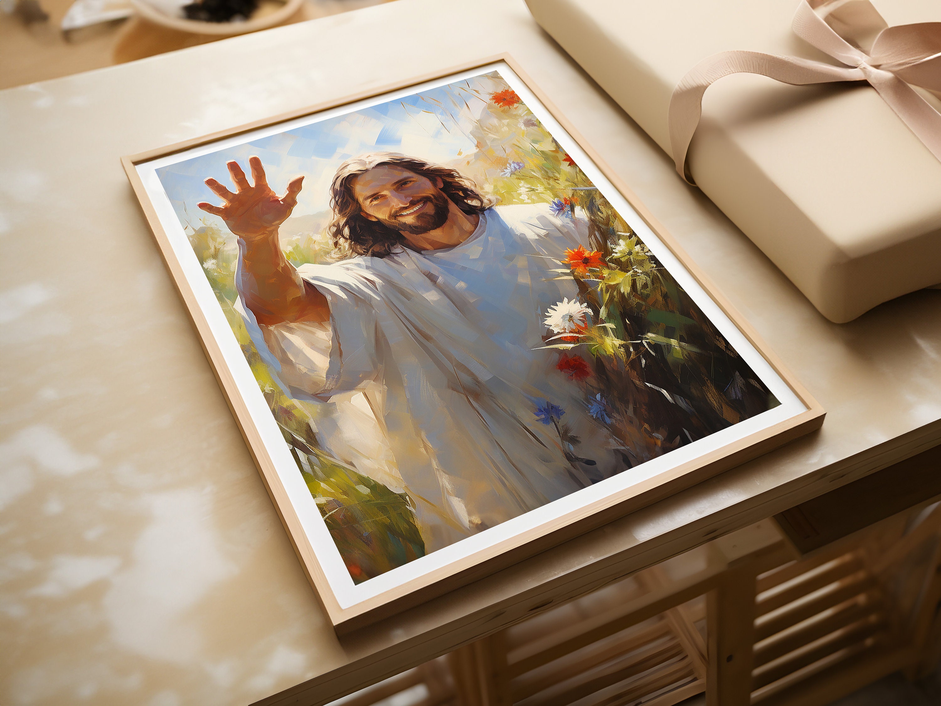 Well Done Handmade Fine Art Print Jesus Christ Portrait Painting Jesus ...