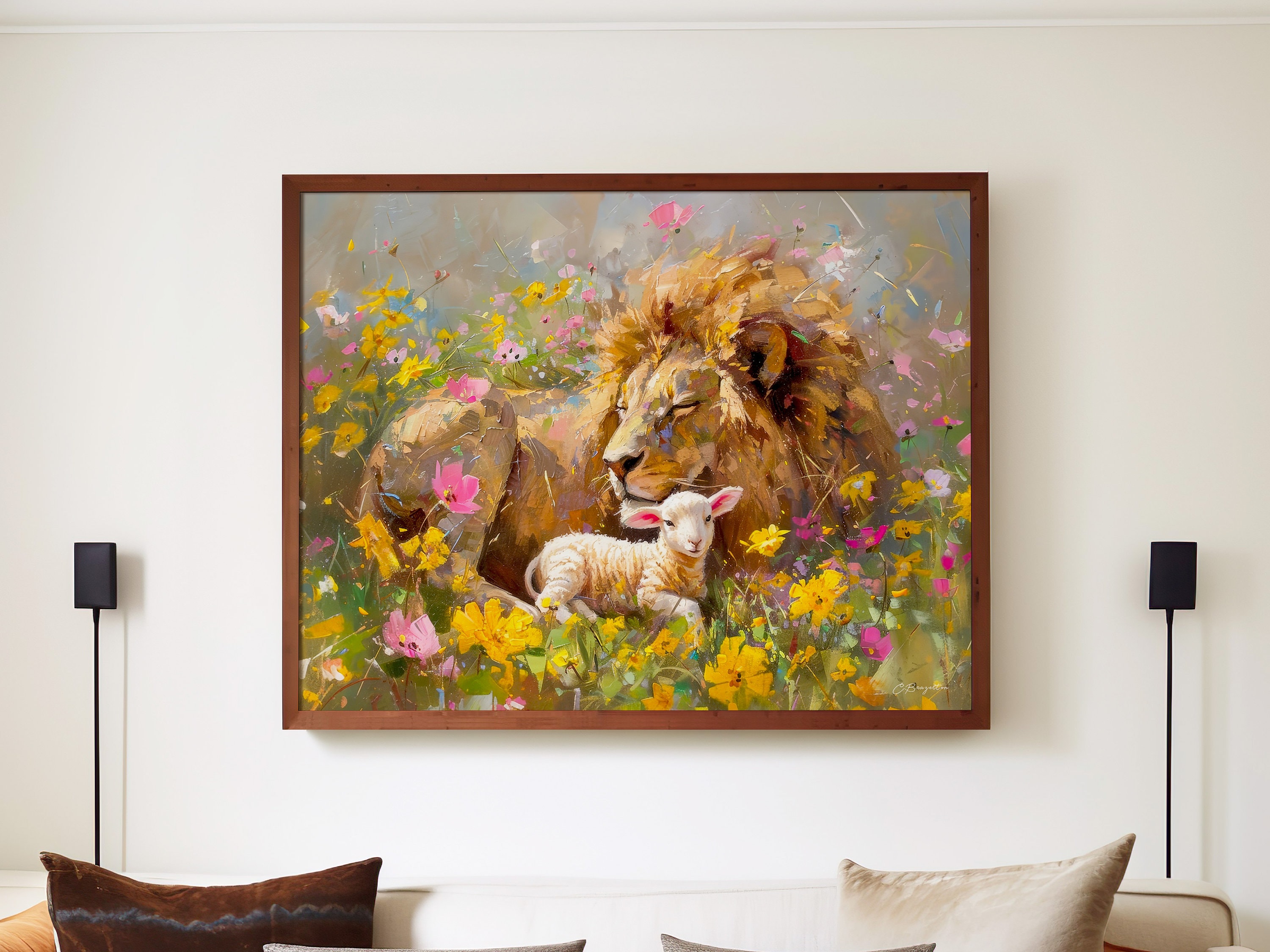 The Lion and the Lamb Digital Download Jesus Lamb of God Lost Lamb the ...