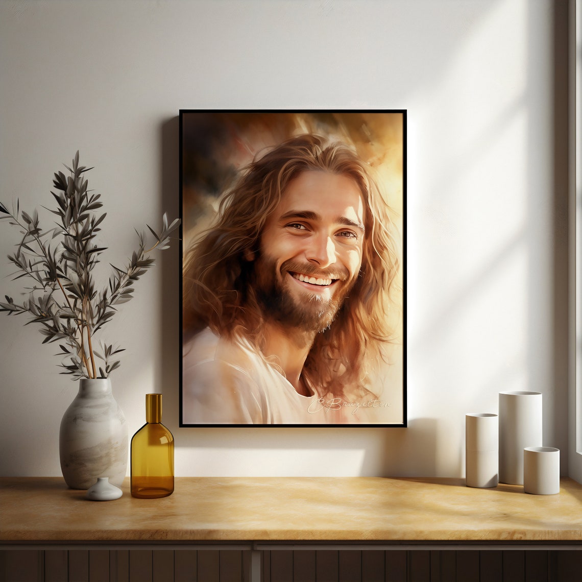 Lord of Light Digital Download Jesus Portrait Bible Art Christian Art ...