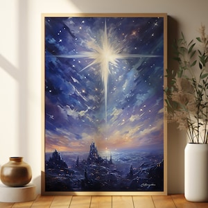 The Christmas Star | Digital Download | Birth of Jesus | Bible Art ...
