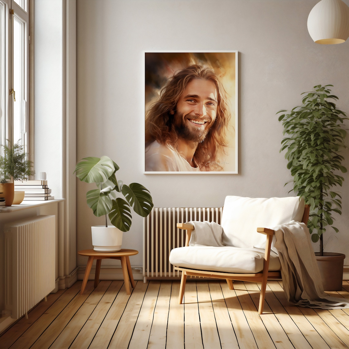 Lord of Light Digital Download Jesus Portrait Bible Art Christian Art ...