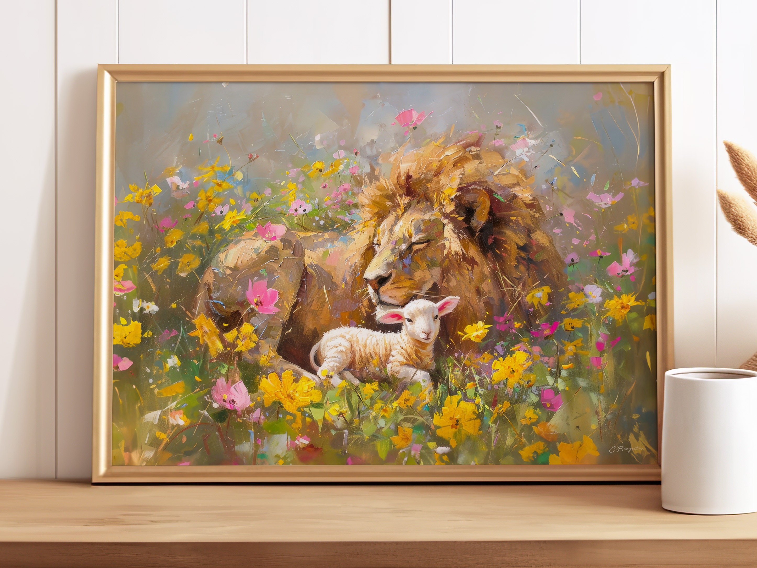 The Lion and the Lamb Digital Download Jesus Lamb of God Lost Lamb the ...