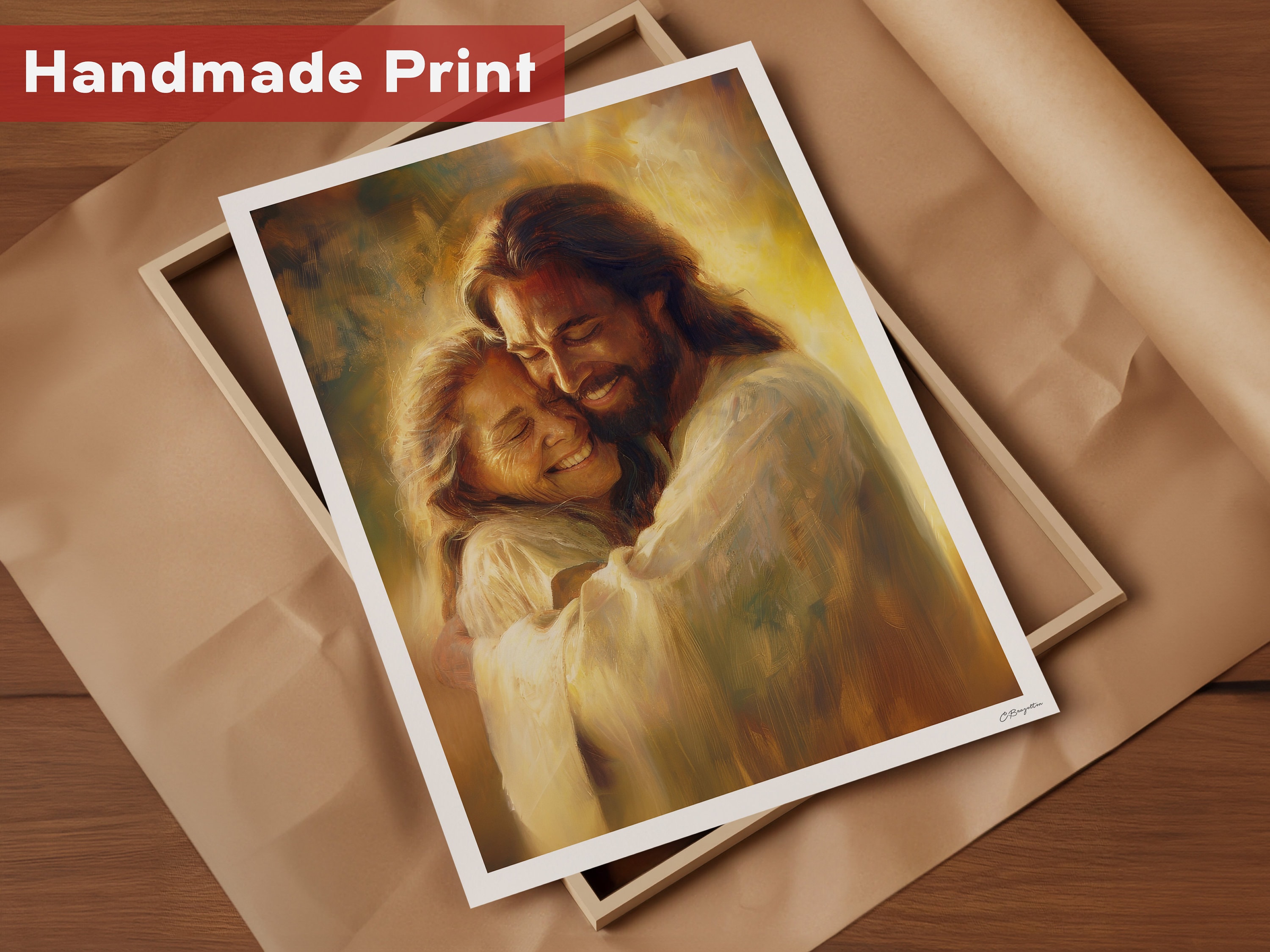 Welcome Home #2 | Handmade Fine Art Print | Jesus Christ Portrait ...
