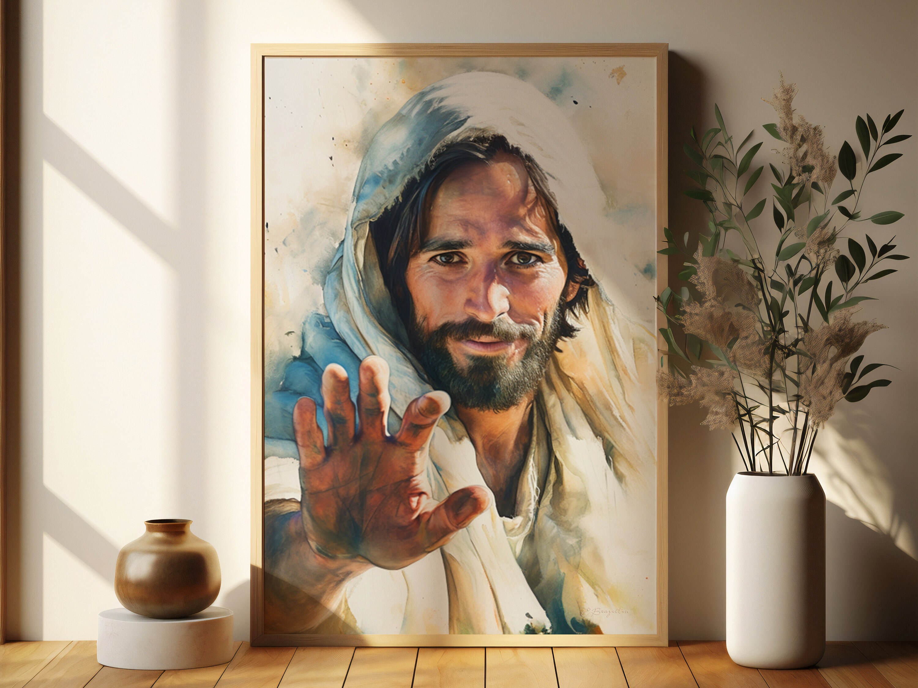 Healing Hand Christian Art Bible Art Jesus Art Digital Download Jesus ...
