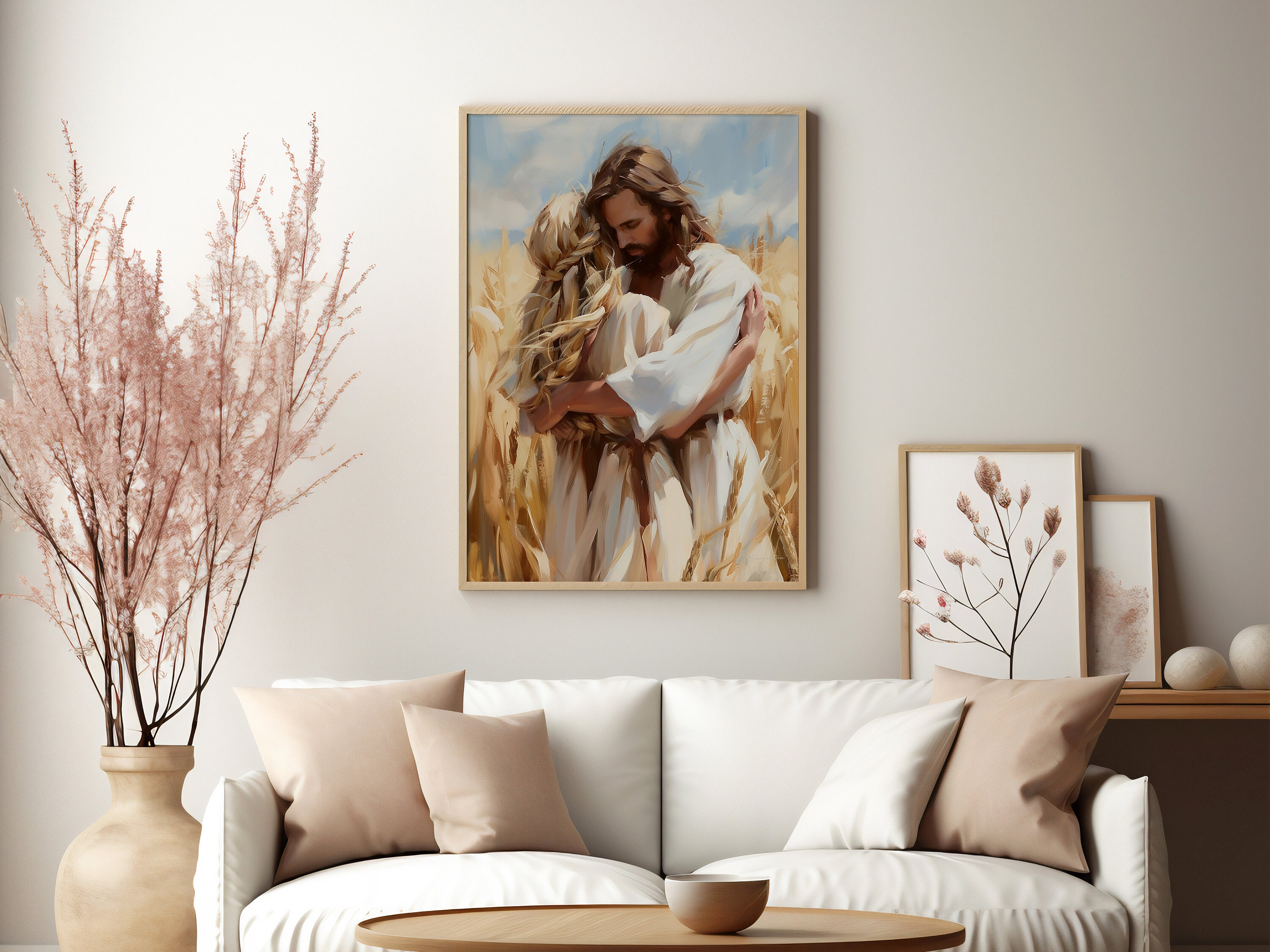 Healing Embrace blonde Digital Download Jesus Embracing Woman Christian ...