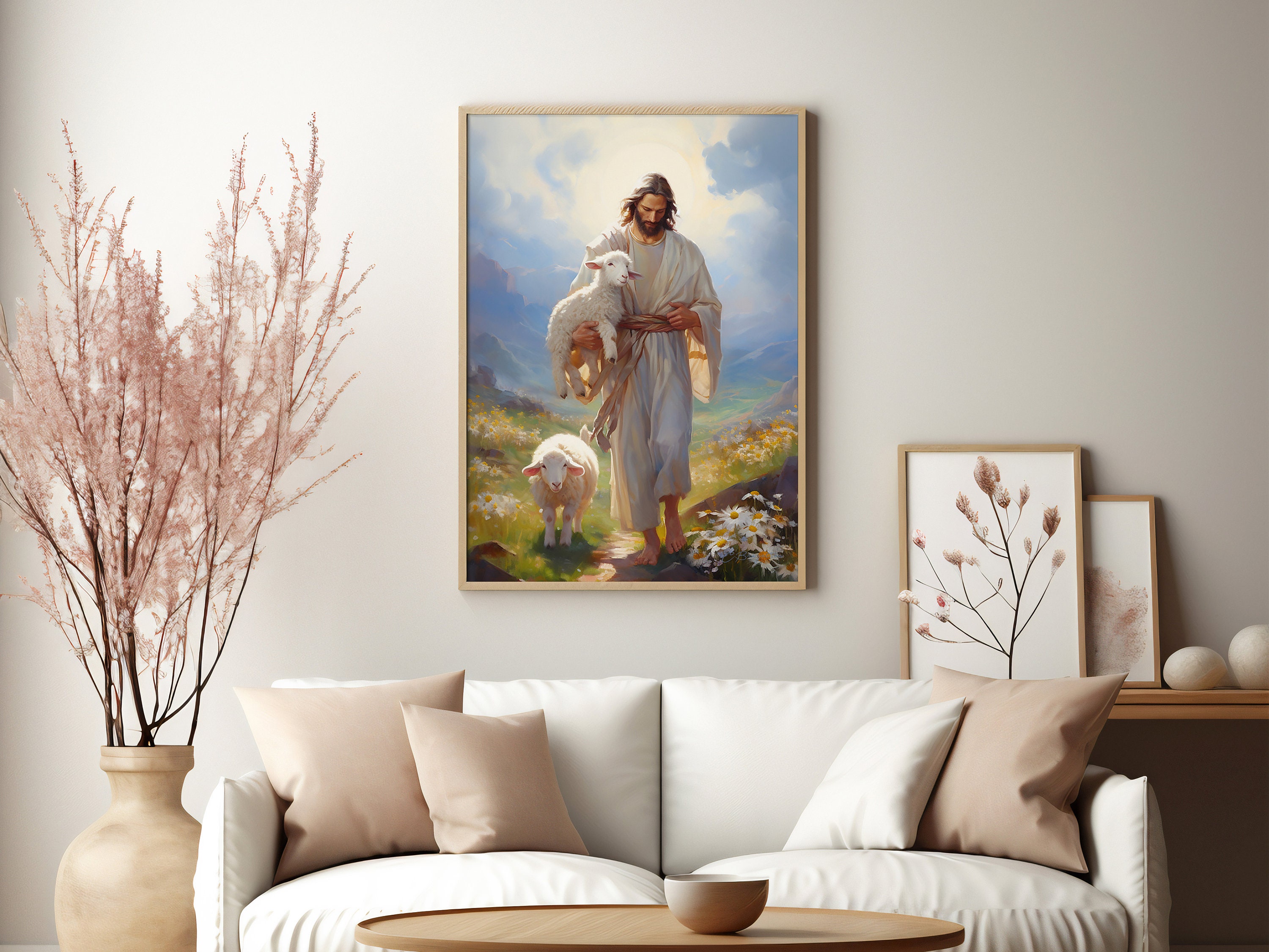 The Good Shepherd #2 | Christian Art | Bible Art | Jesus Art | Digital ...
