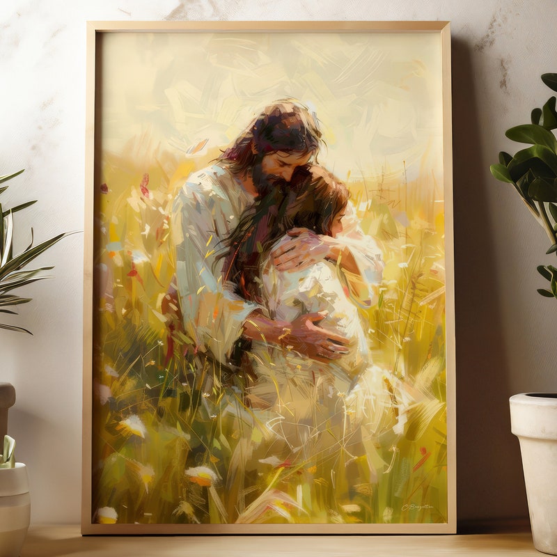 Jesus Hugging Woman - Etsy