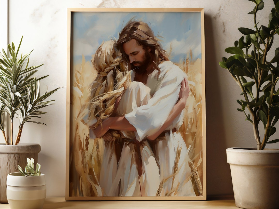 Healing Embrace "blonde" | Digital Download | Jesus Embracing Woman ...