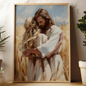 Healing Embrace "blonde" | Digital Download | Jesus Embracing Woman ...