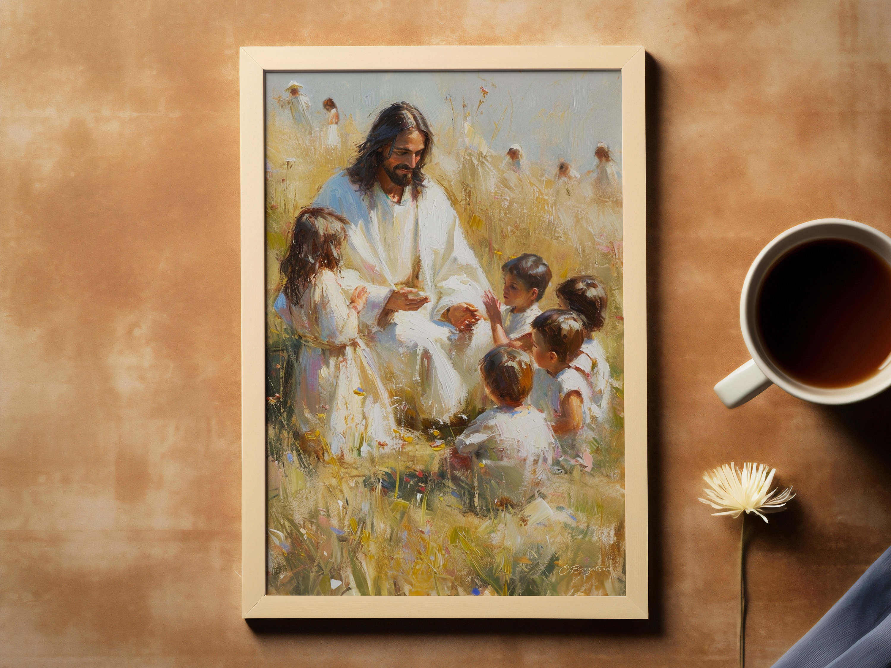 Hear Him Christian Art Bible Art Jesus Art Digital Download Painted ...