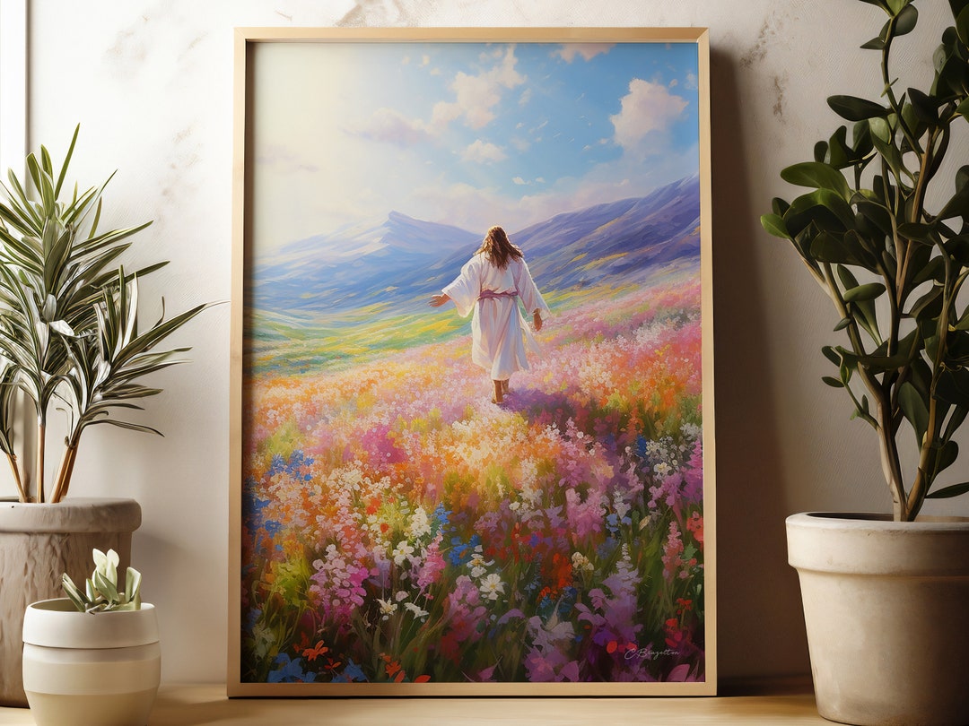 Rest in Jesus | Digital Download | Jesus Christ Walking | Bible Art ...