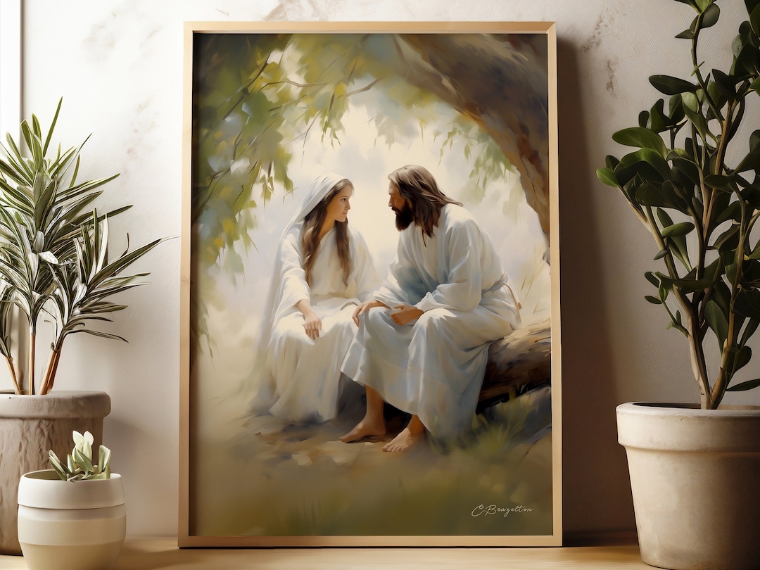 Spring of Life | Digital Download | Jesus Embracing Woman | Christian ...