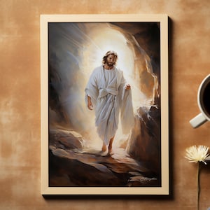 He is Risen | Digital Download | Jesus Wall Art | Jesus Resurrection ...