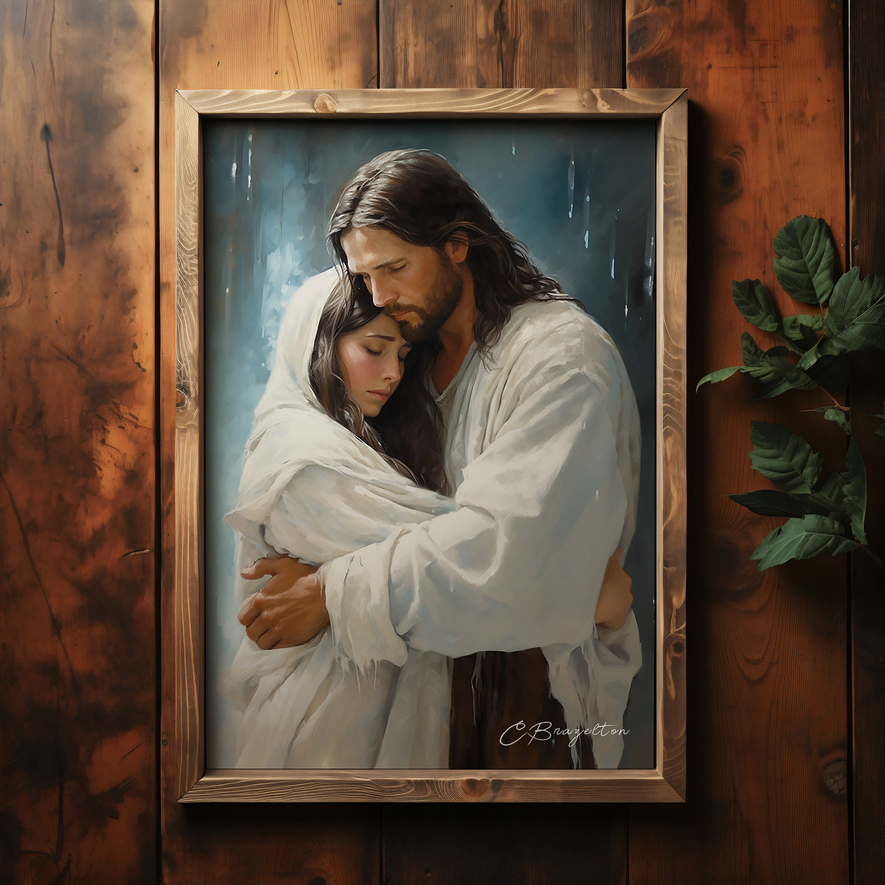 Comfort in the Cold Digital Download Jesus Christ Comforting Bible Art ...