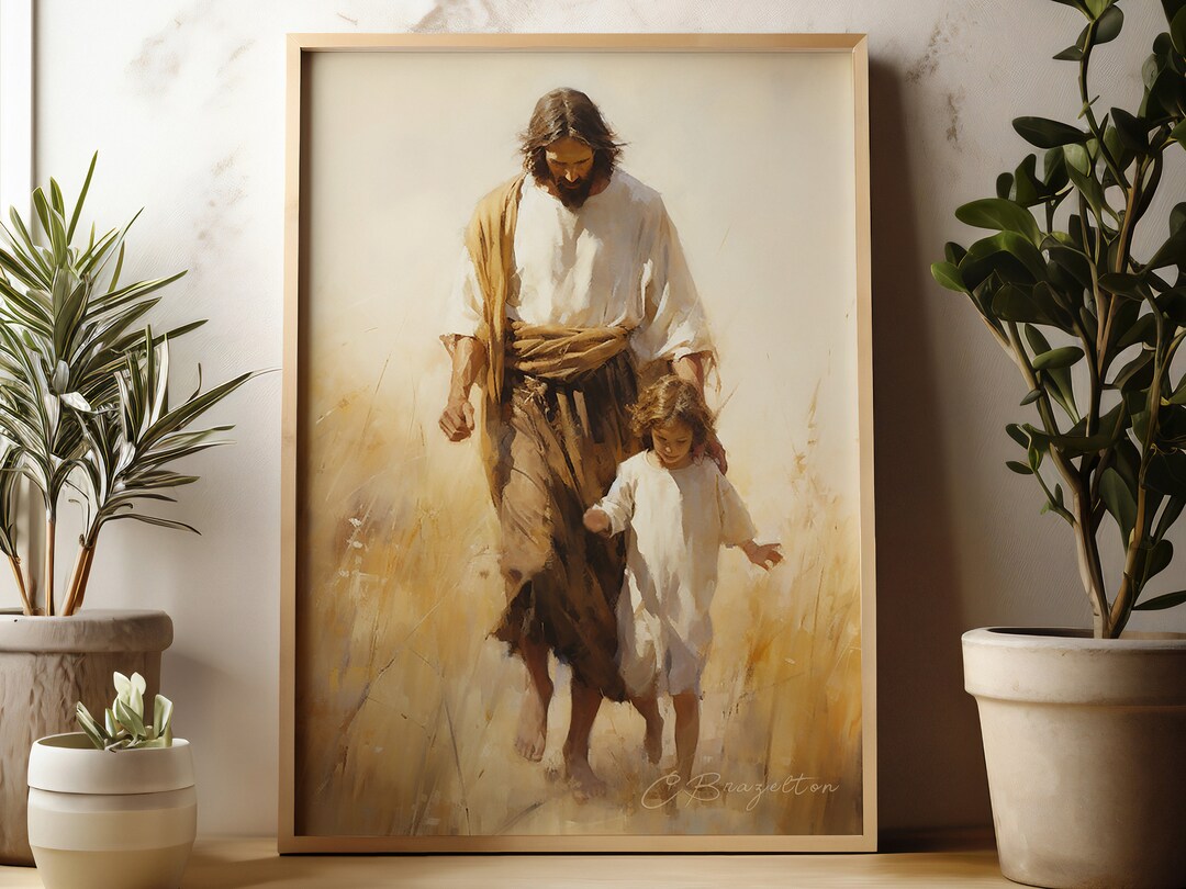 Light and Guide | Digital Download | Jesus Christ Walking With Children ...