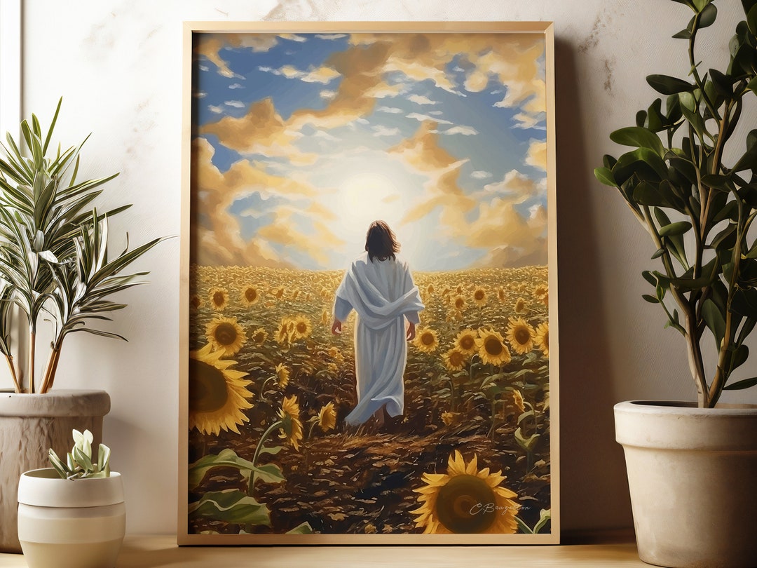 Pure in Heart | Sunflower Poster Bible Verse Wall Art Gift Trendy ...