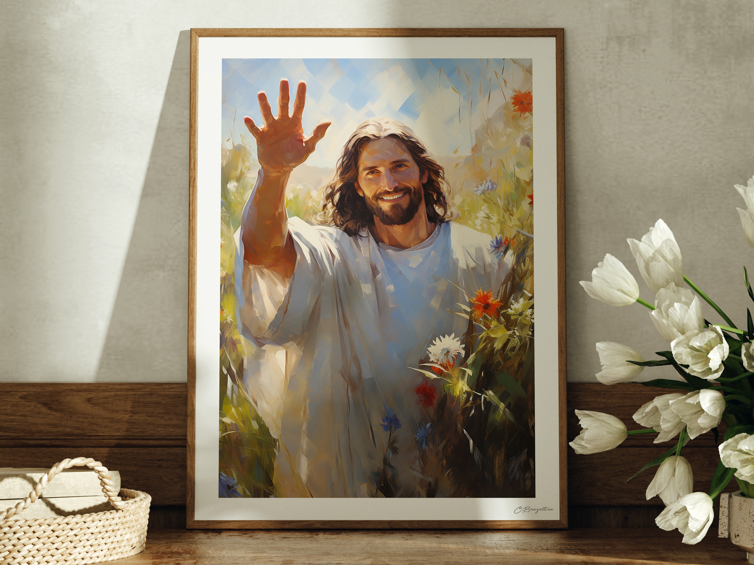 Well Done Handmade Fine Art Print Jesus Christ Portrait Painting Jesus ...